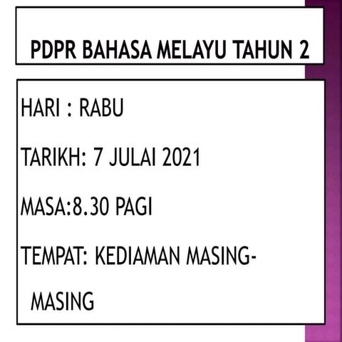 PDPR BM TAHUN 1 | PPTX