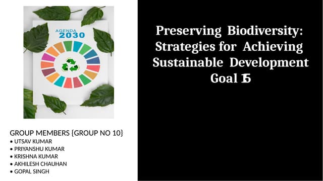 Sdg 15 presentation | PDF