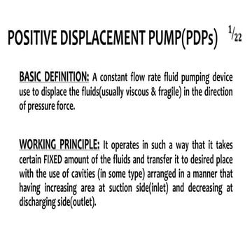 POSITIVE DISPLACEMENT PUMP | PPTX