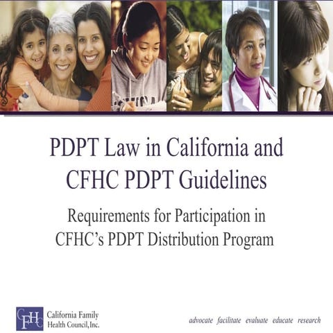 PDPT Webcast - Part 3 - The Law and CFHC Requirements | PPT