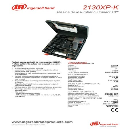 Ingersoll Rand 2130xp-k ro | PDF