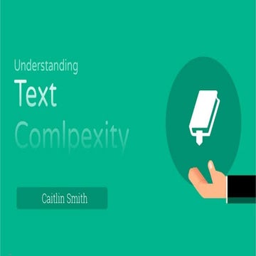 Text Complexity Pd Workshop Ppt