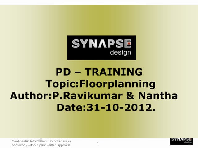 Input files for Physical Design -> Lef and tf file | PDF
