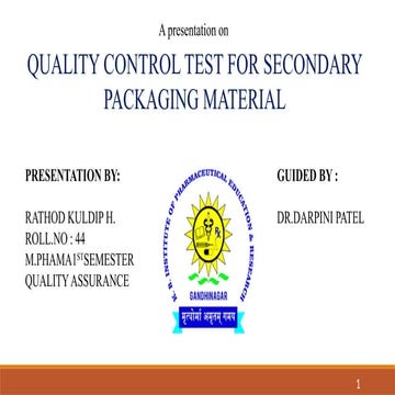 Quality control test for secondary material 1.pptx