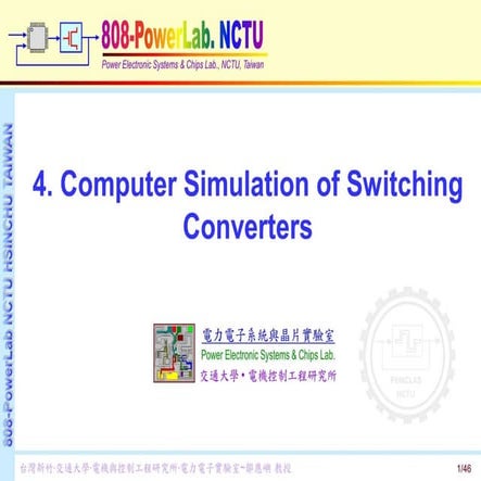 Computer Simulation of Switching Converters | PPT