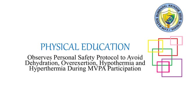 Moderate and Vigorous Physical Activities . | PPTX