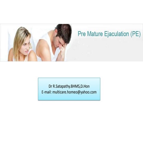Homeopathic treatment for Premature Ejaculation | PPTX