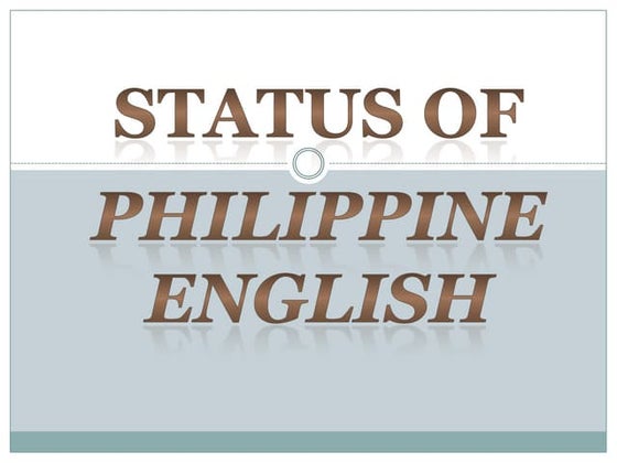 Philippine English | ODP