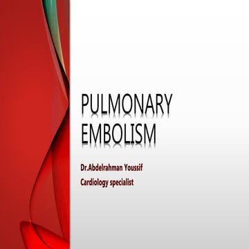 Pulmonary embolism | PPT