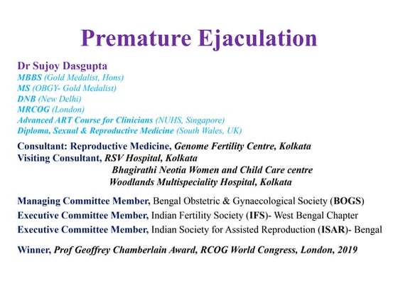 Premature Ejaculation | PPT