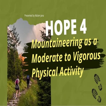 Mountaineering as a moderate to vigorous physical | PDF