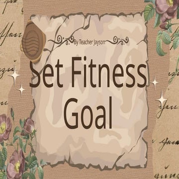 FITT Goals based on Training Principles | PPTX