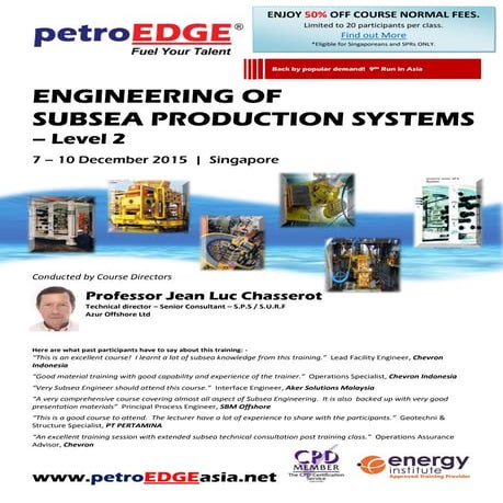 Engineering of Subsea Production Systems | PDF