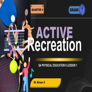 Grade 12 Module : Hope 3 Recreational Activities | DOCX