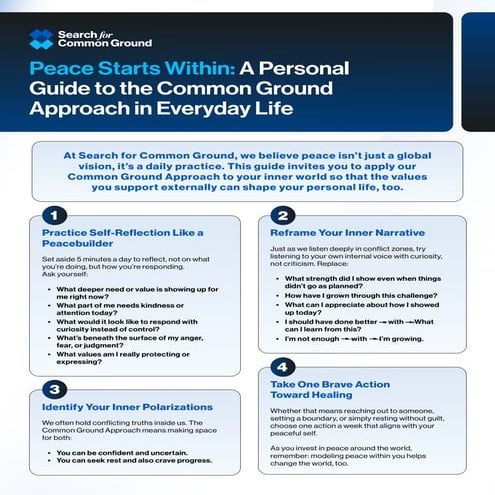 A Personal Guide to the Common Ground Approach in Everyday Life | PDF
