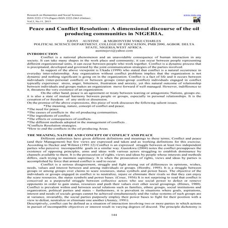 Peace and conflict resolution | PDF