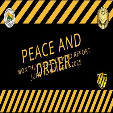 Peace and Order Accomplishment Report Recent | PPTX