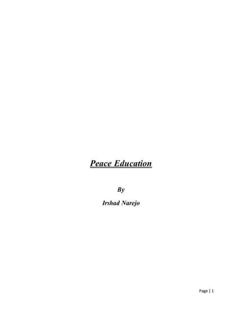 NSTP – CWTS Specific Module 3 (Peace Education).pptx | Education