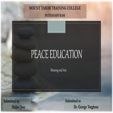 Peace education | PPT