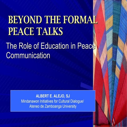 Mindanao. peace communication | PPT