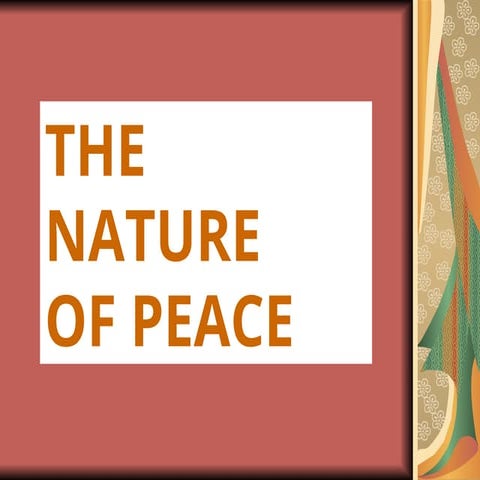The Nature peace education powerpoint presentation | PPT