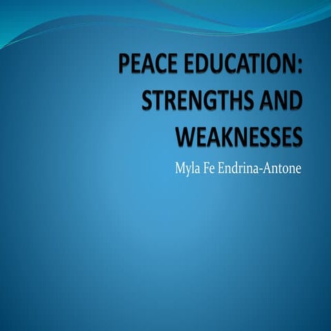 Peace education report | PPT
