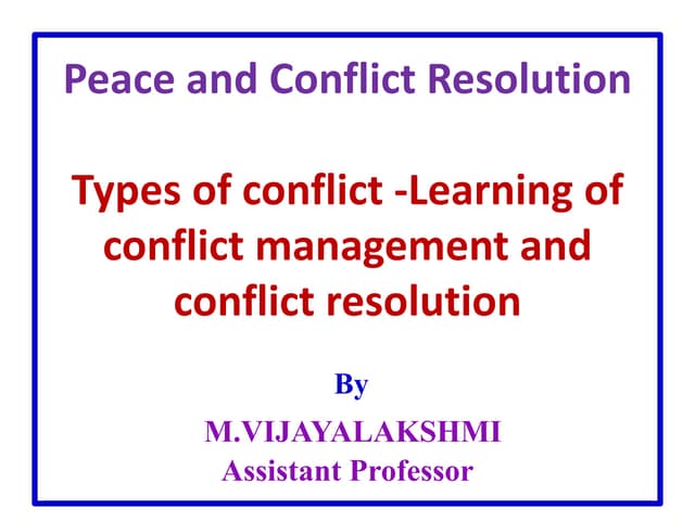 Peace and conflict | PPTX