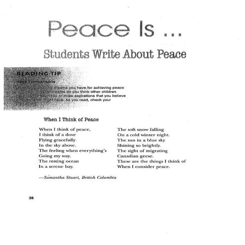 Peace Is students write about peace | PDF