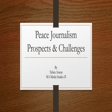 Peace journalism | PPTX