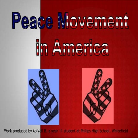 Peace movement in america | PPT