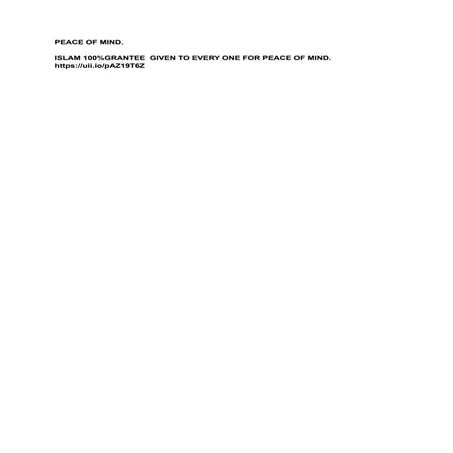 Peace of mind | PDF