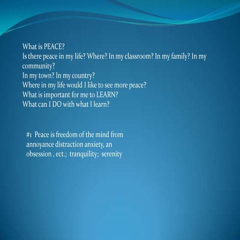 Peace presentation | PPT