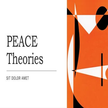 PEACE COMMUNICATION Theories for Peaceful Conflict Resolution Campaigns ...