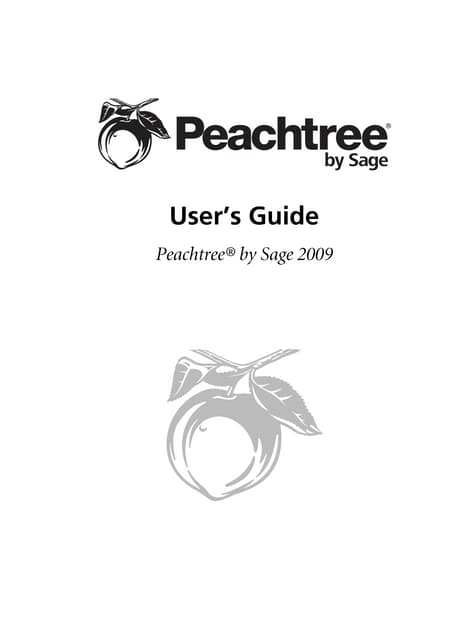 Peachtree complete instructions | DOC