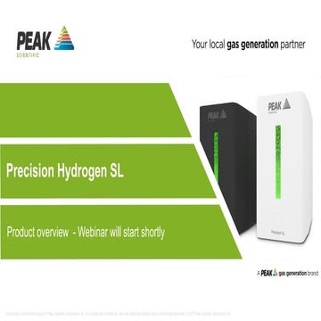 Peak precision SL H2 generator for GC-FID detector gas | PDF