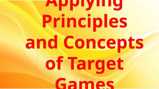 Physical Activity Participation :Target Games | PPTX