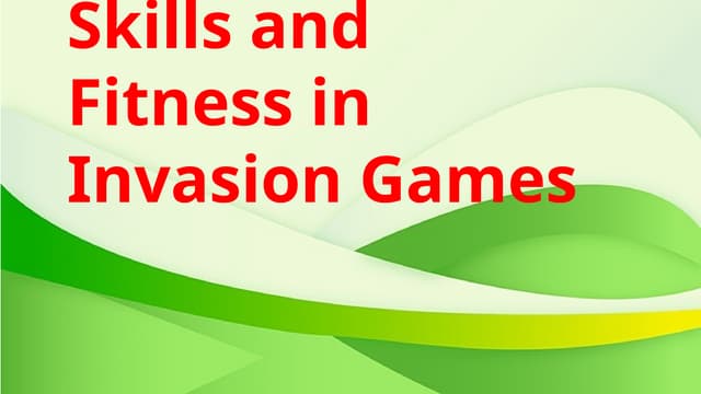 Invasion games powerpoint | PPTX