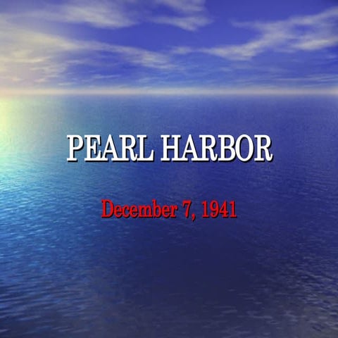 Pearl Harbor Power Point Menosky | PPT