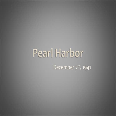 Attack on Pearl Harbor | PPTX