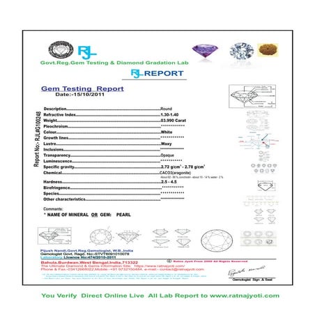 Pearl lab report | PDF