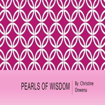 Pearls of Wisdom | PPTX