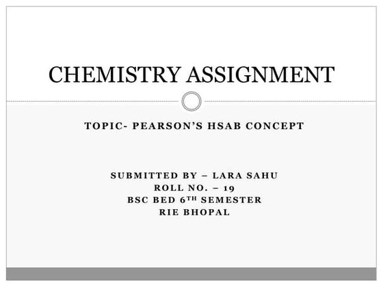 hard and soft acid and bases | PPT