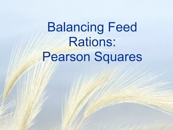 Pearson square | DOCX | Nutrition | Healthy Living