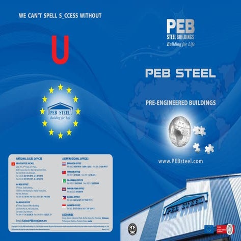 PEB Steel Buildings Brochure in english, nhà thép tiền chế PEB Steel | PDF