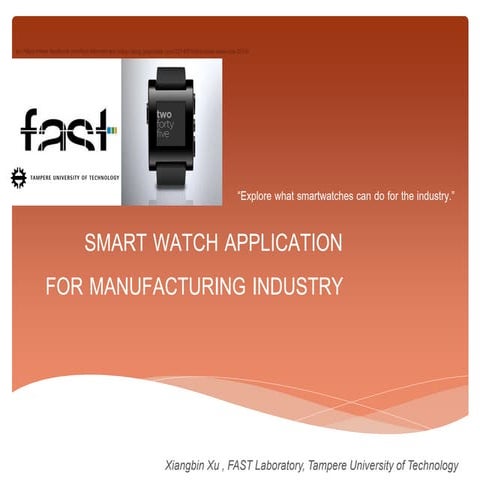 Smart watches for manufacturing industry | PDF