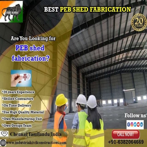 PEB shed fabrication, Chennai, Tamil Nadu, Namakkal, Salem, Thanjavur ...