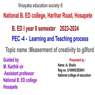 Pec 4.Teaching and learning process seminar | PPT