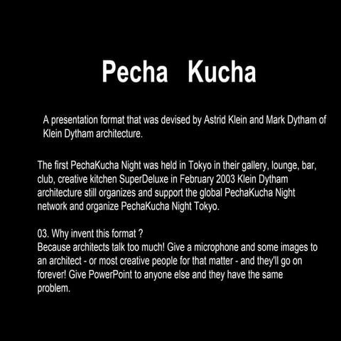 Pecha kucha | PPT