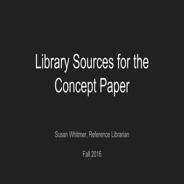 Pecha kucha library sources for the concept paper | PPTX | Science