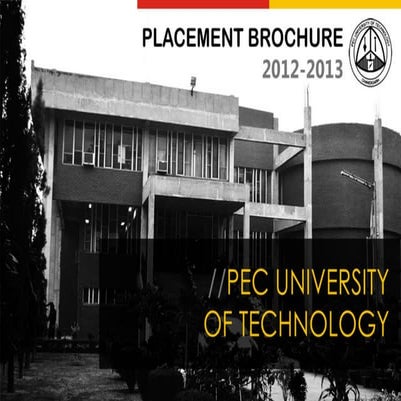 PEC University of Technology, Chandigarh Placement Brochure 2013 | PDF